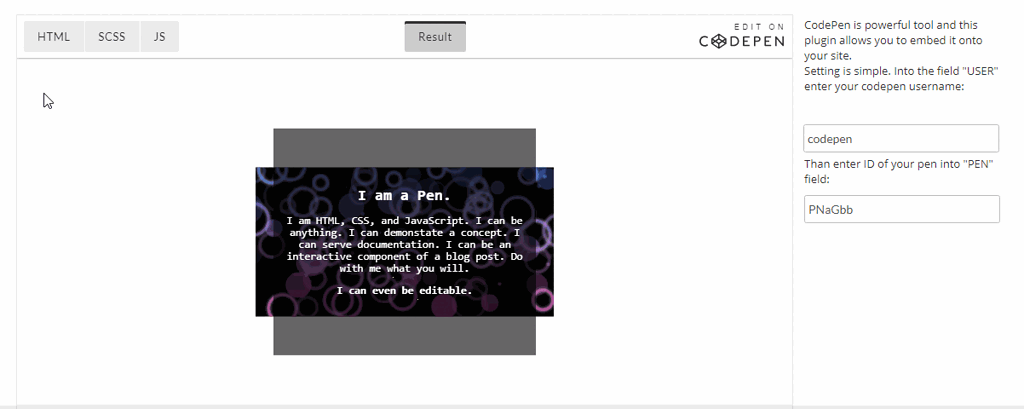 Codepen Embed New Plugin From Zeroqode Plugins Join The Bubble